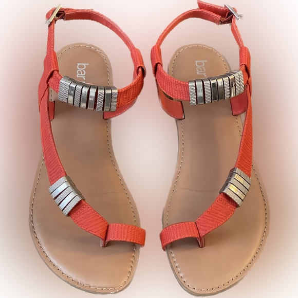 Bar III | Shoes | Bar Iii Red Gladiator Sandals Size 9 2 | Poshmark